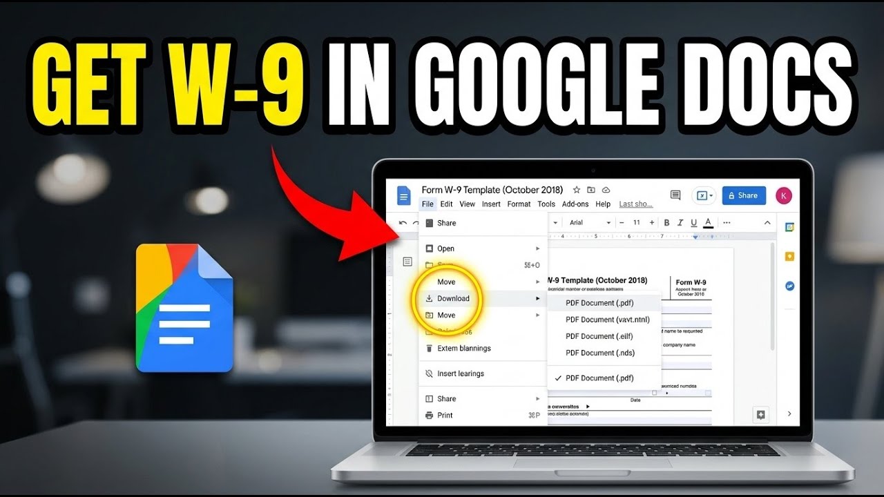 How to download Form W-9 templates in Google Docs - Easy Tutorial