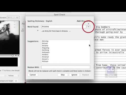 Getting Started with MovieCaptioner: Using the Spellcheck