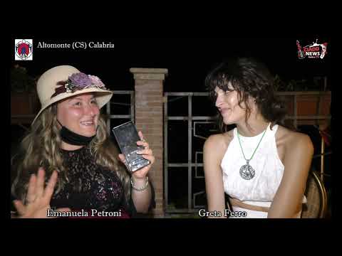 Greta Ferro presentata in TV da Emanuela Petroni - Altomonte - Calabria - Film Io e mio Fratello