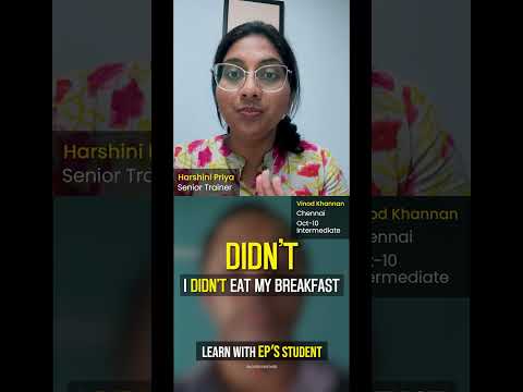 When to Use Didn't & Hadn't | Spoken English in Tamil | ☎ +917708605866 #englishpartner