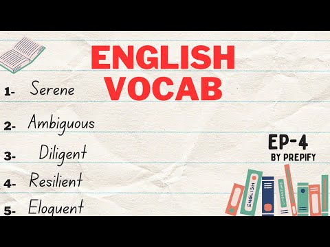 Vocab Lesson 4: 5 Important English Words explained with usages