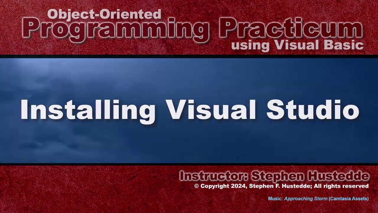 OOP Programming (VB) - 01D Installing Visual Studio