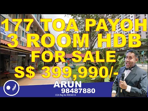 3 Room HDB For Sale - Blk 177 Toa Payoh Central - $399,990/-