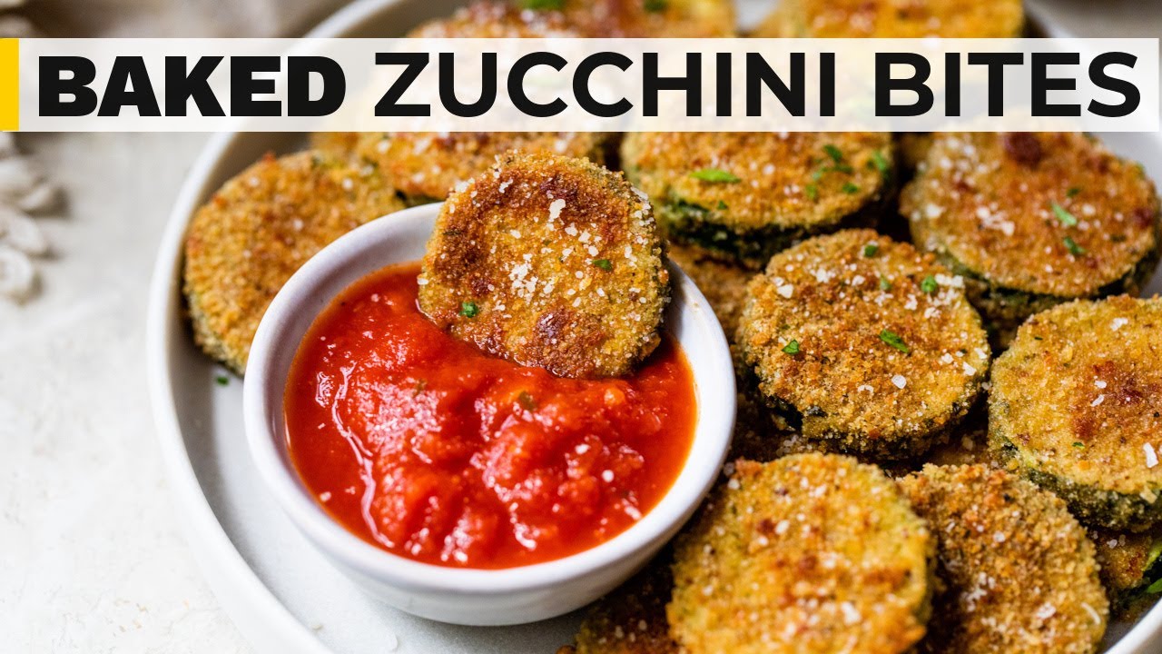 ZUCCHINI CHIPS | baked & breaded, healthy snack idea!