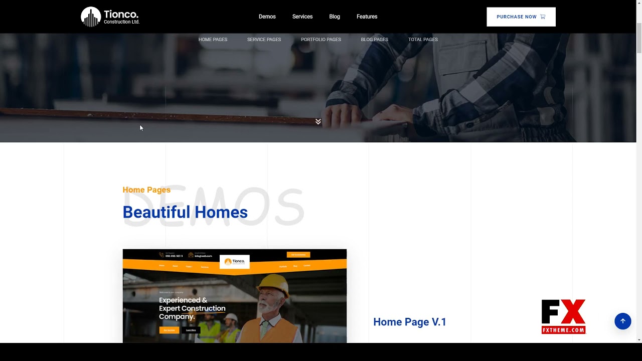 Tionco - Construction HTML5 Template work showcase digital marketing