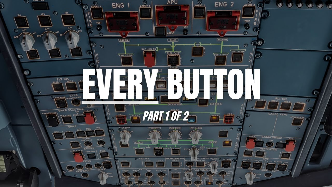The ENTIRE A320 Overhead Panel Explained (Part 1)