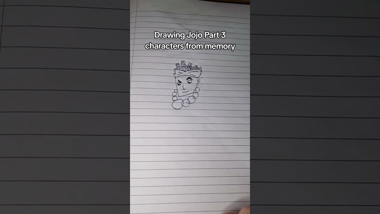 Drawing Jojo Part 3 Characters From Memory 🖌