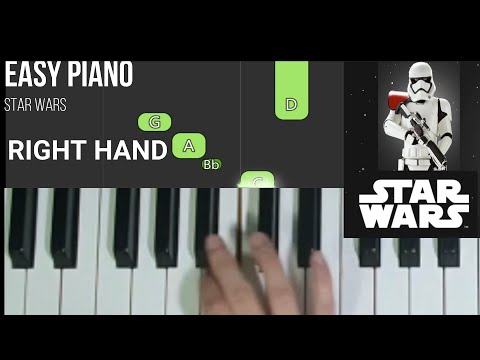 Starwars Main Theme - Right Hand Easy Piano Tutorial