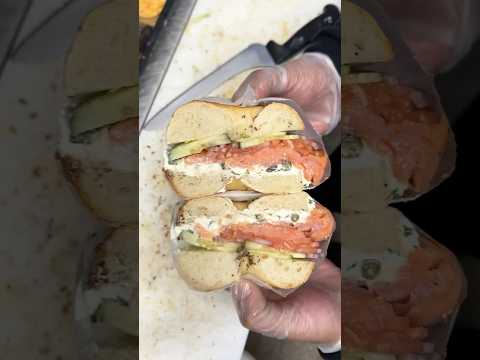 LOX N’ LOADED 🐟🥯 the ultimate refresher #nj #bagels #hoboken #rutgers