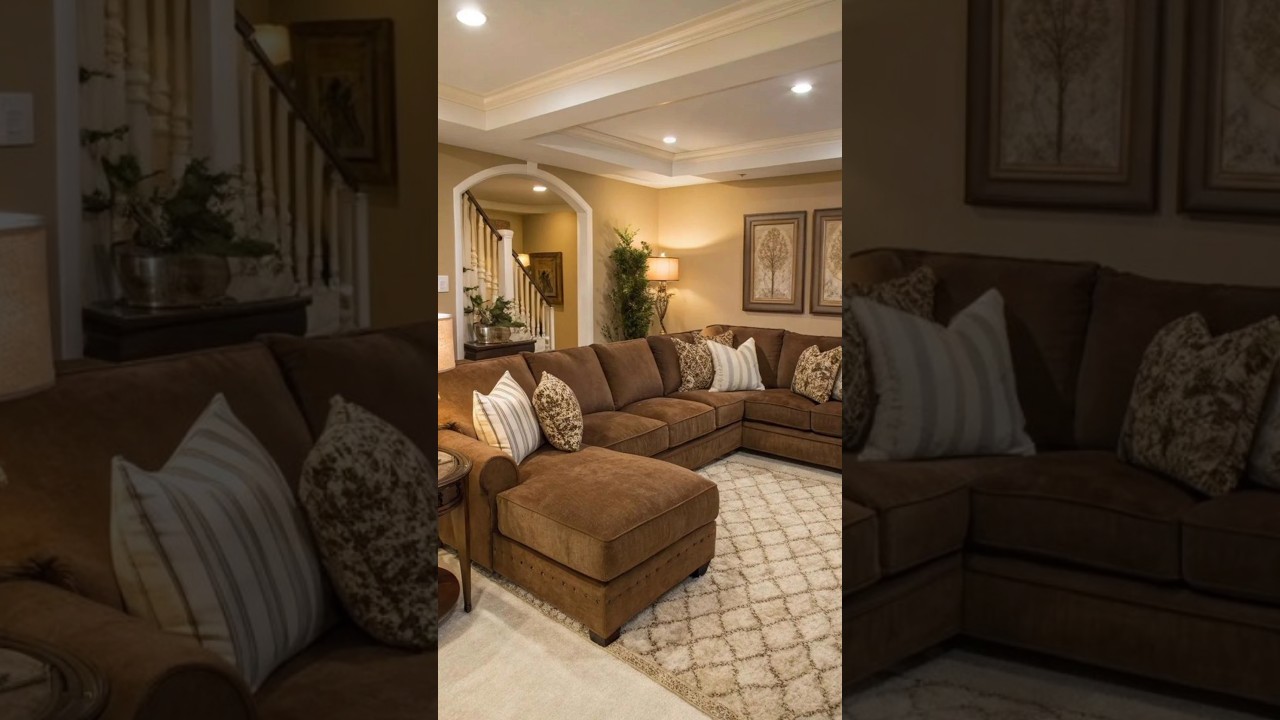 Modern Brown Sofa Designs 2025 💙 | Trending L Shape Sofas for Your Dream Home😱 #shorts