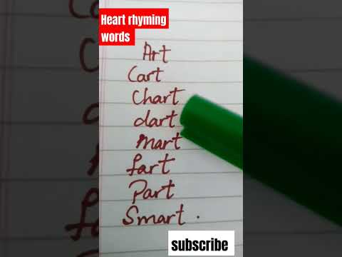 What are the rhyming words of heart ? #youtubeshorts