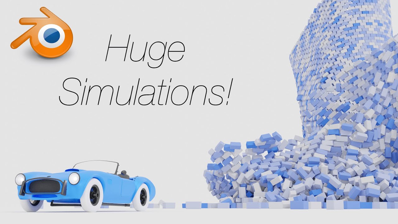Massive Simulations in Blender with Commentary