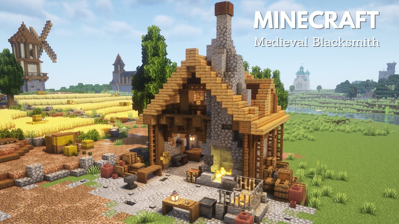 Minecraft: How to build a Medieval Blacksmith | Minecraft Tutorial ...