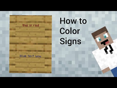 How to color signs in Minecraft bedrock