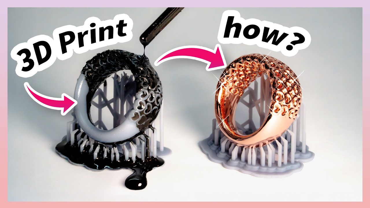 Electroplating 3D Printed Jewelry | FULL TUTORIAL