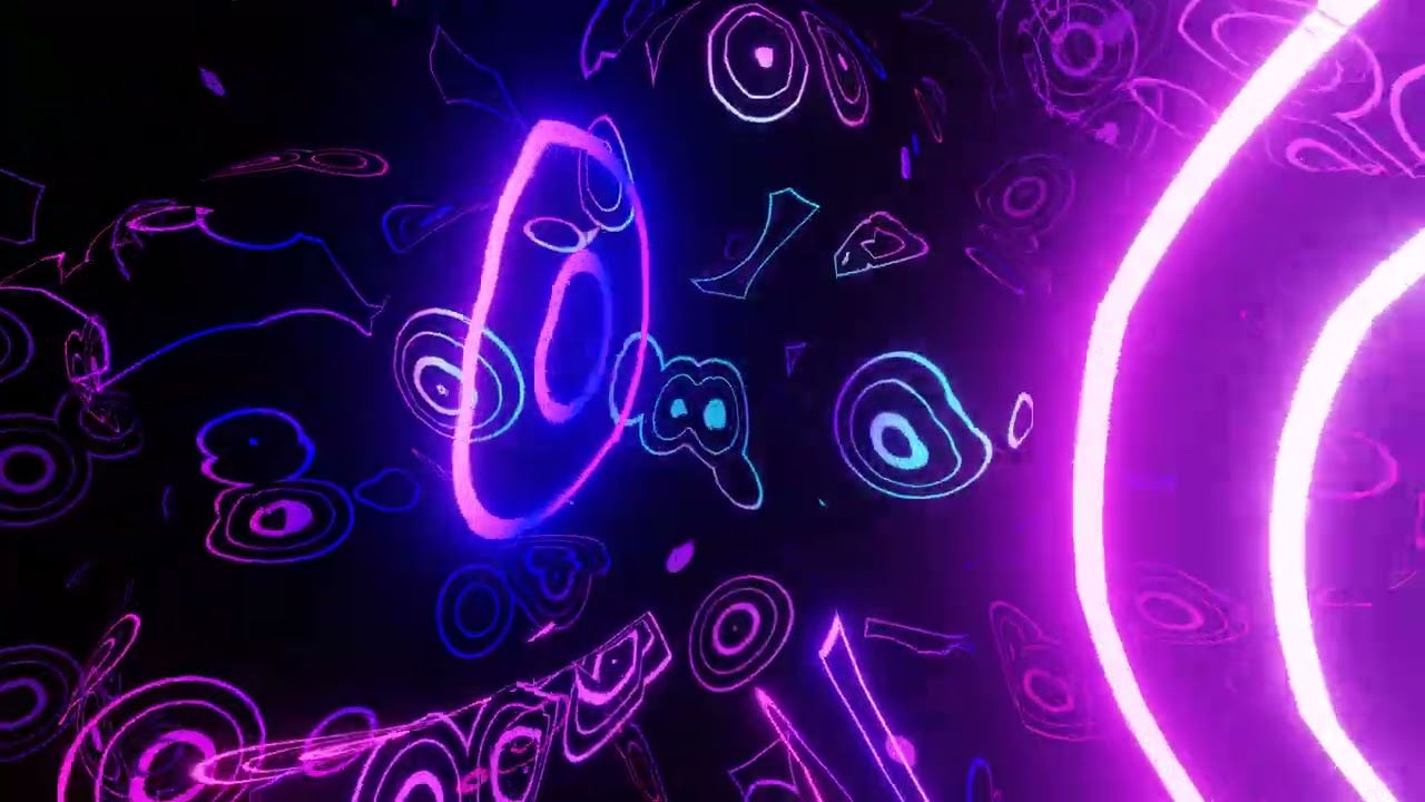 Abstract Background Video 4k Pink Purple Teal Gradient Tunnel VJ LOOP NEON Sci Fi Calm Wallpaper