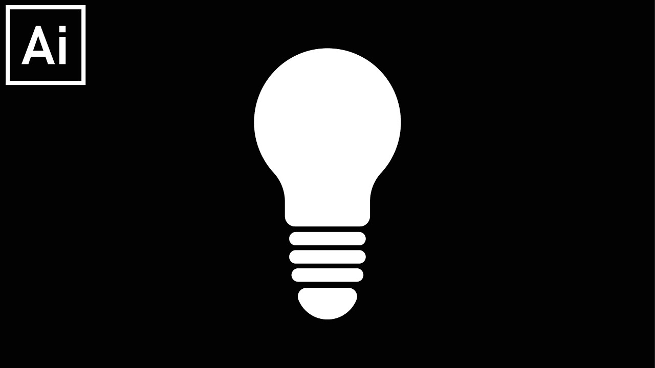 How to Create Bulb Icon in Illustrator Easy Tutorial