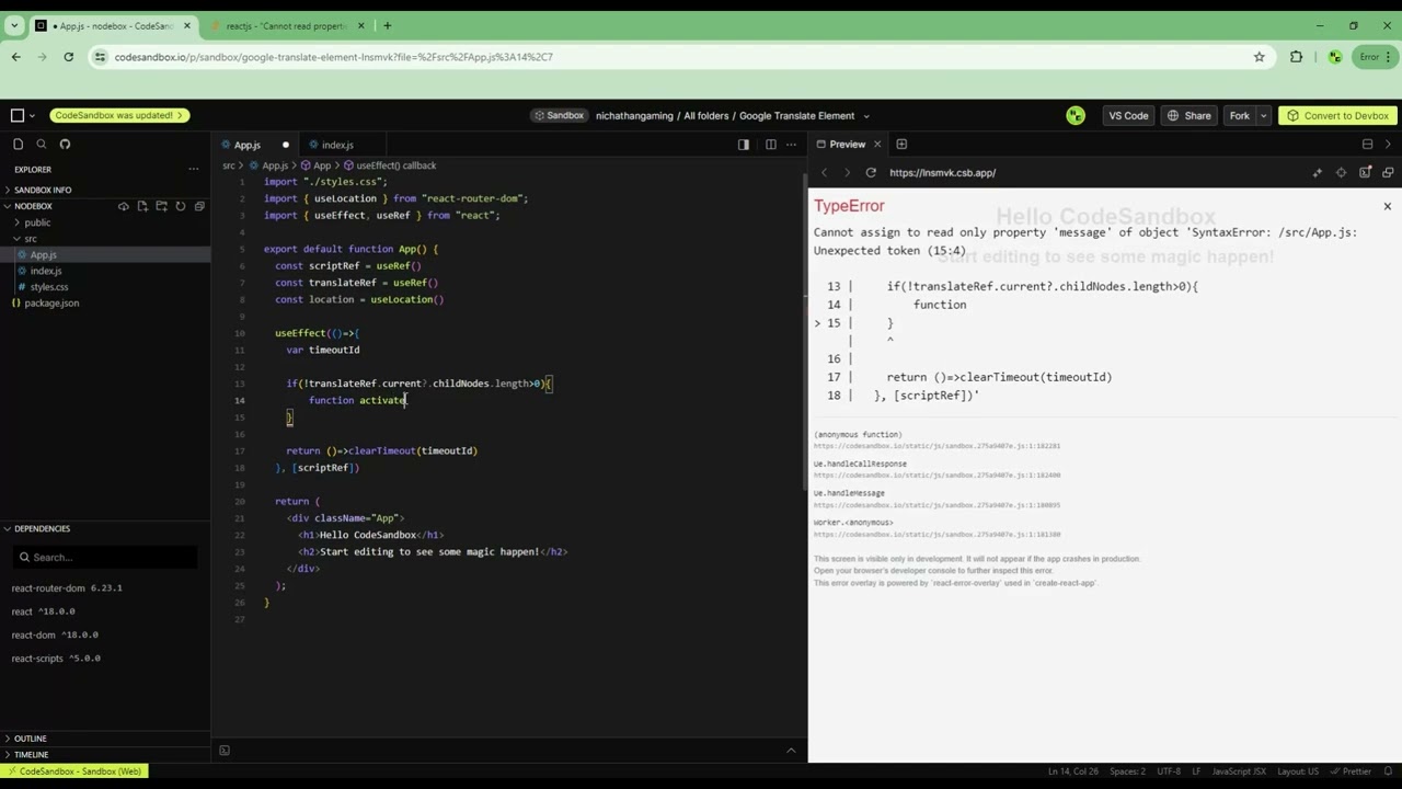 Google Translate Element React Setup
