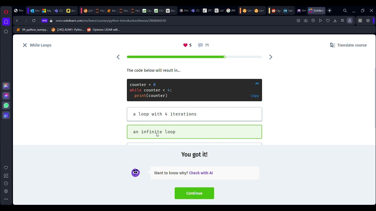32 While Loops | Introduction to Python | Sololearn