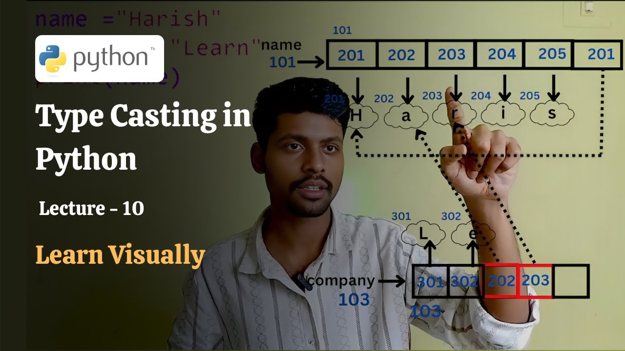 Type Casting in Python​ | Lecture - 10 | Beginner Python Tutorial Course for Web Development