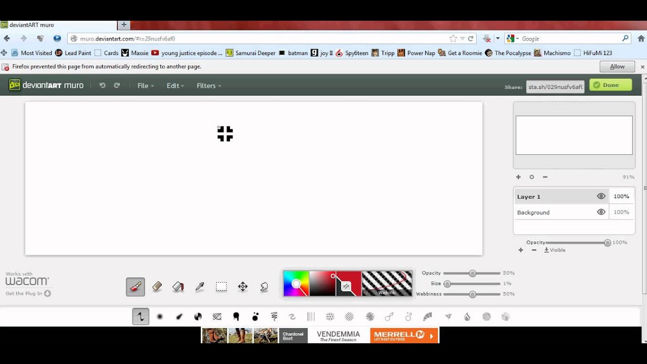 Playing with Deviant Art's Muro!