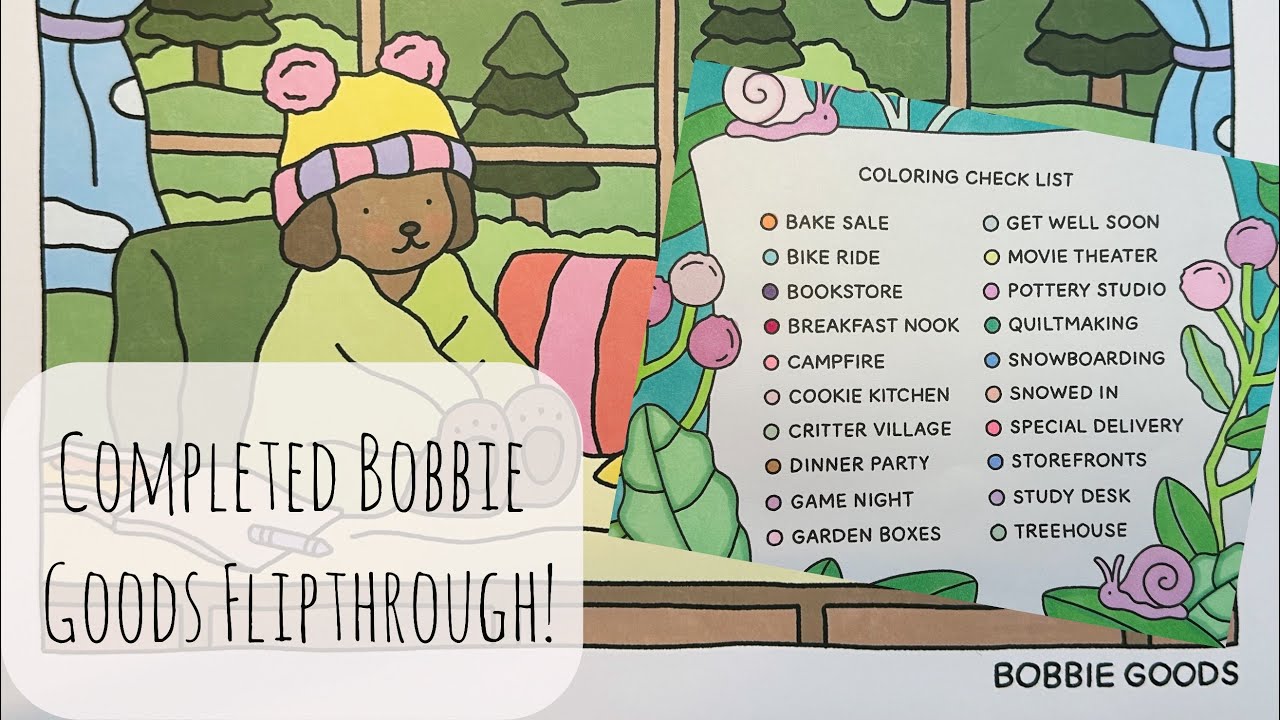 Completed Bobbie Goods Coloring Book - Fall/Winter 2022 Vol. 5 Flip through with relaxing music!
