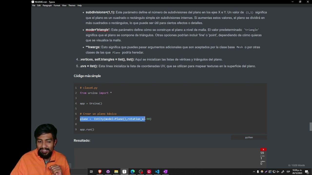 Clase 4 Ursina engine Python: Plano
