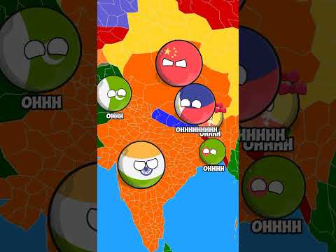 Roasting War India🇮🇳 VS China🇨🇳 in nutshell animation  #countryball #funny #countries