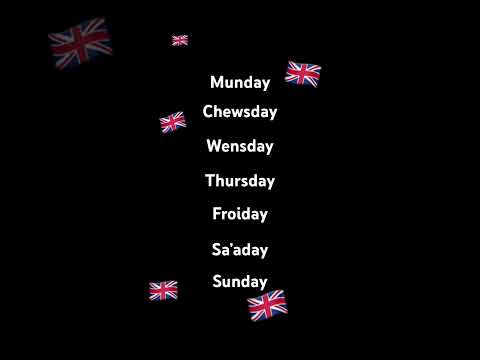 How British people say the days of the week #memes #funny #shorts #british