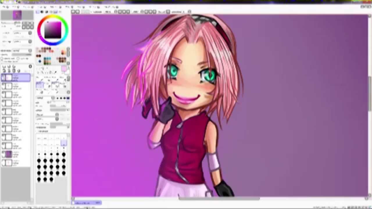 Chibi Sakura - Speedpainting (Naruto)