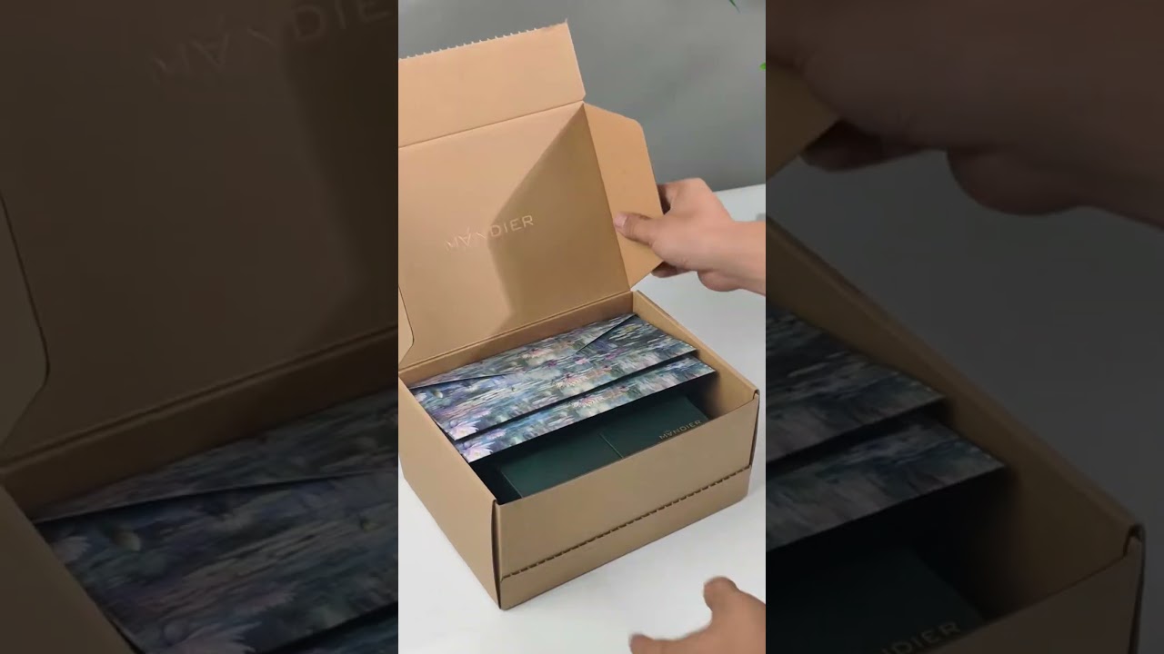 Customized logo Zipper Carton Box Packaging Corrugated Box with Zipper Peel Strip Tear off#Creative