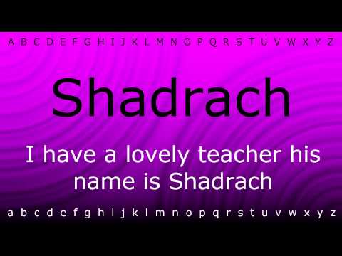 Here I will teach you how to pronounce 'Shadrach' with Zira.mp4