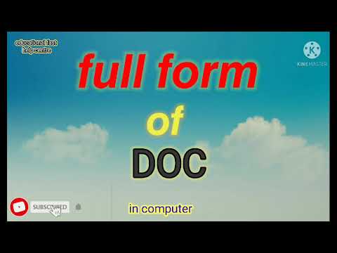 full form of 𝘿𝙊𝘾 in subject computer by educational fast help centre.