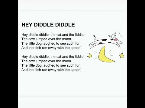 Hey Diddle Diddle|English Rhymes