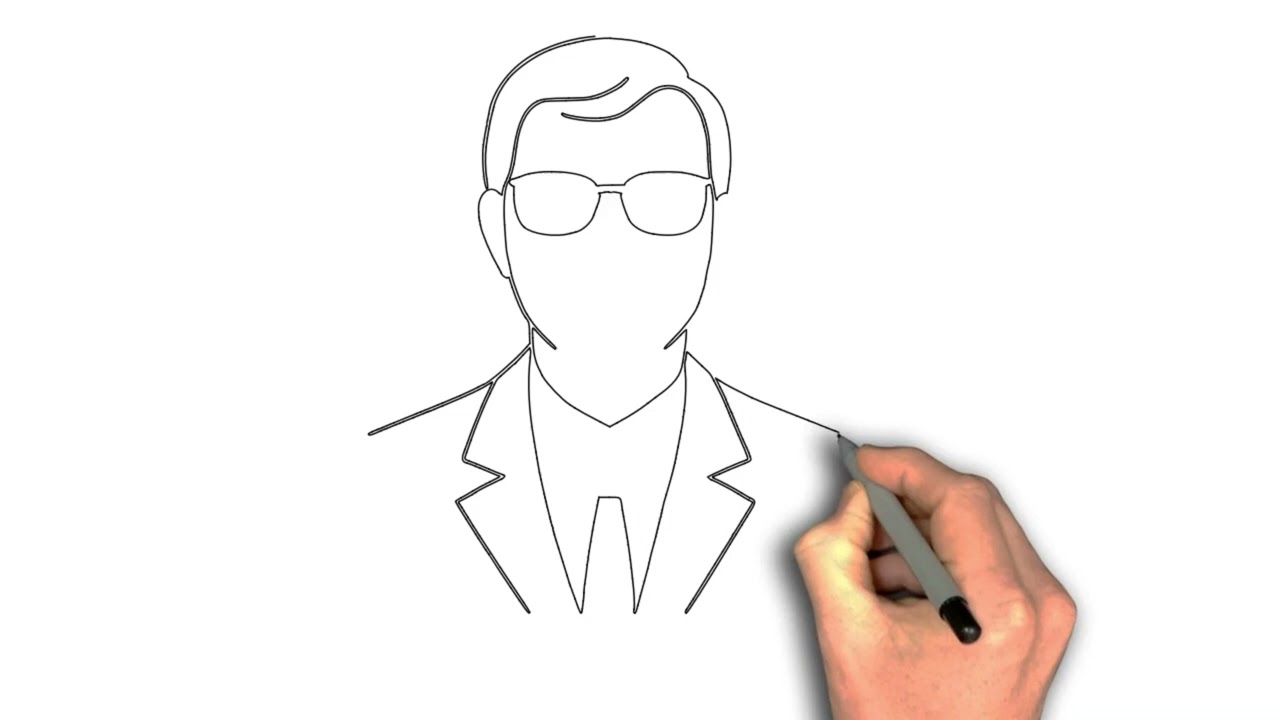 How to draw bill gates drawing image