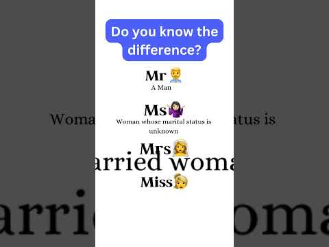 Whatβs the difference between Mr,Ms,Mrs,Miss in English?π₯π₯