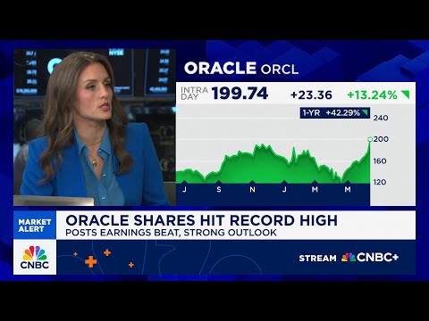 Oracle shares hit record high