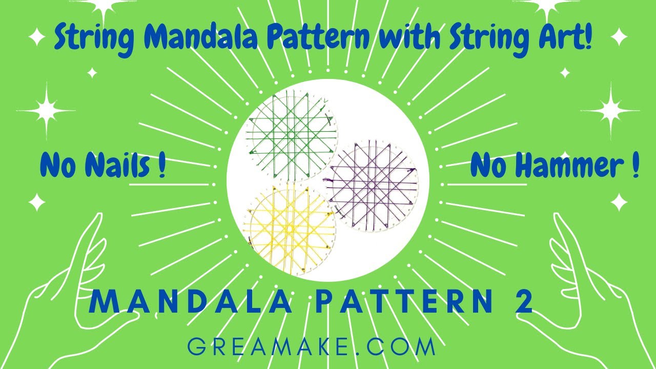 DIY Simple MANDALA Pattern 2 String Art without Nails and Hammer ! Math STEM Activity Tutorial