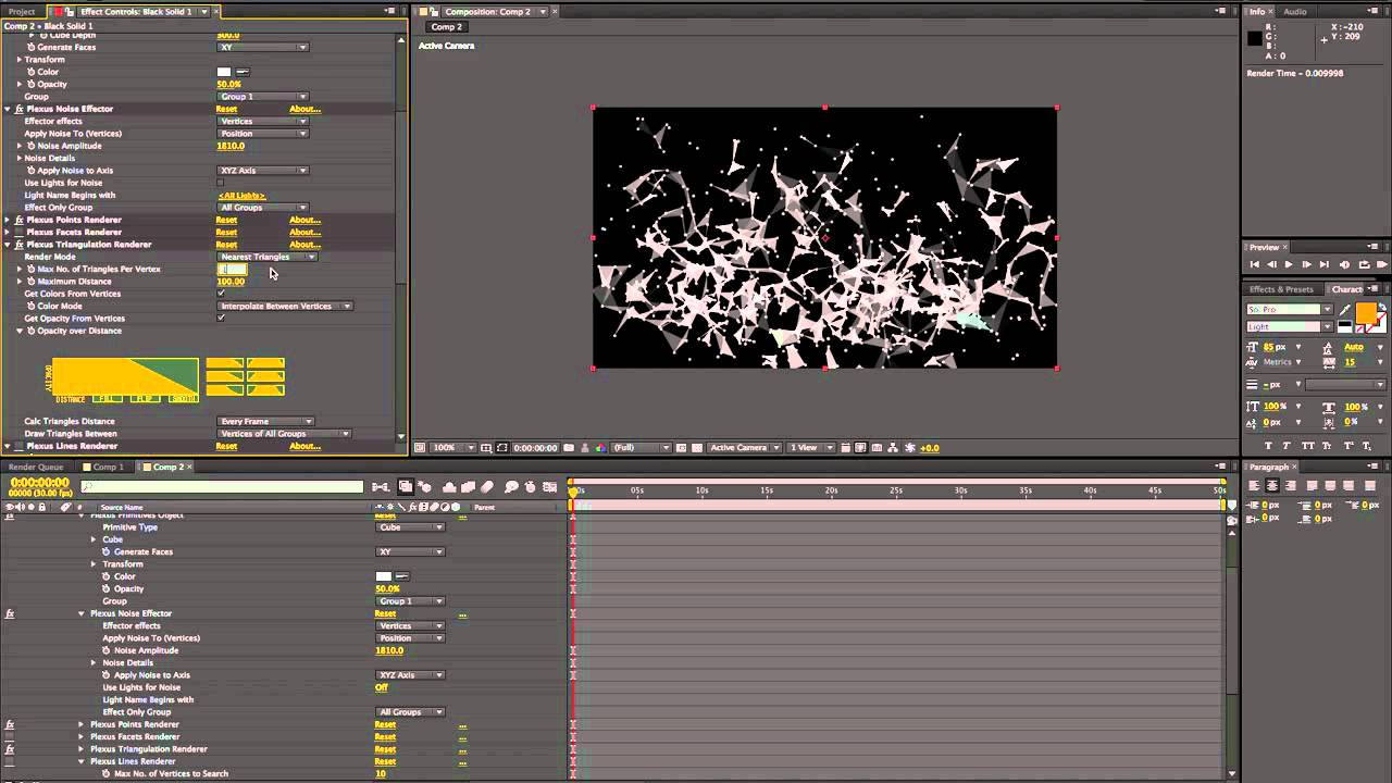 plexus 2 faces and triangulation tutorial