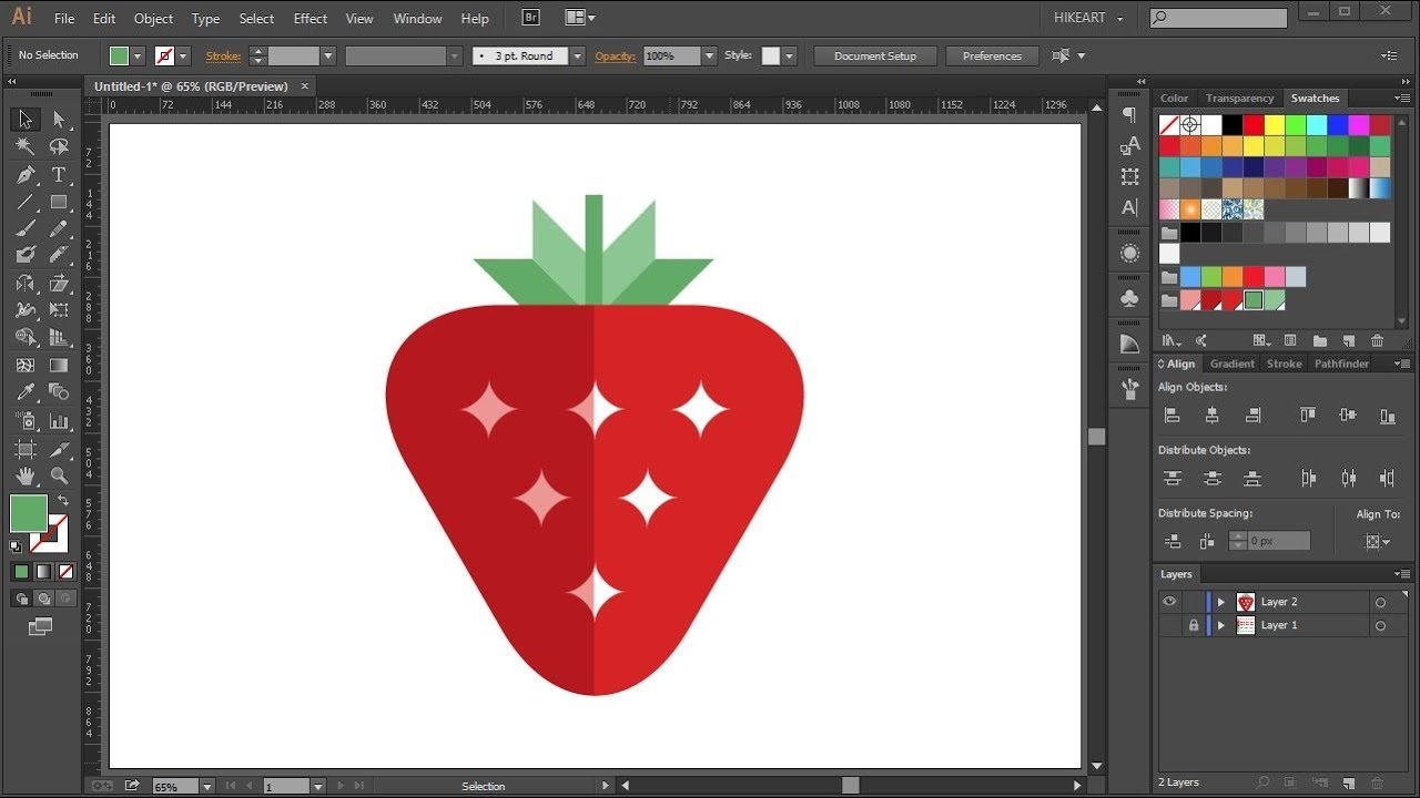How to Draw a Strawberry in Adobe Illustrator