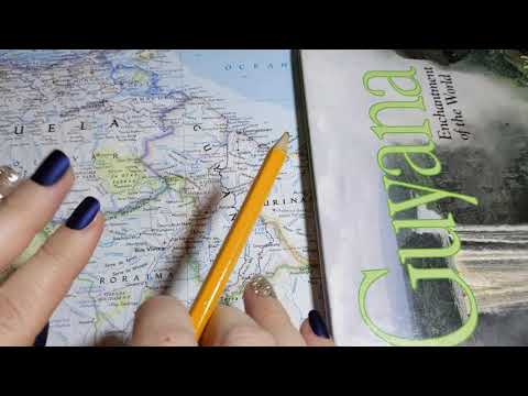 ASMR ~ Guyana History and Geography ~ Soft Spoken Page Turning