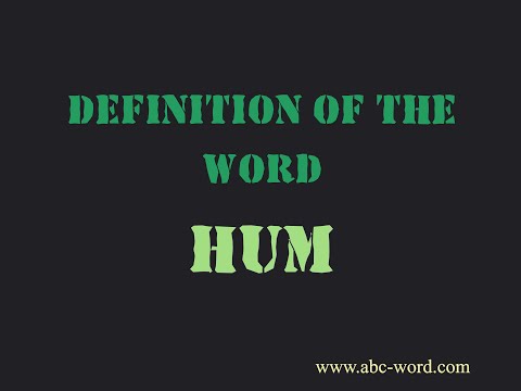 Definition of the word "Hum"