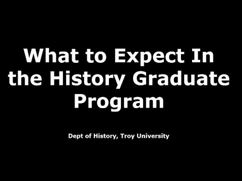 What to Expect In the History Graduate Program