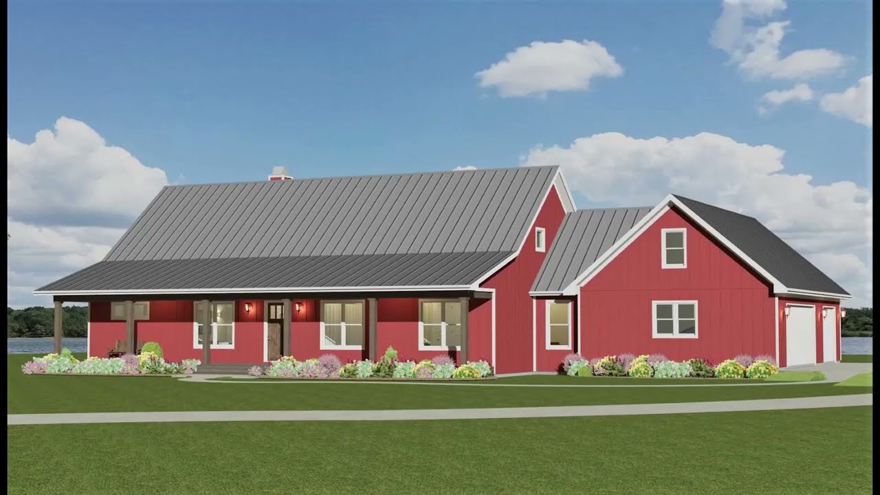 Single-Story 4-Bedroom Farmhouse Ranch with Dual Bonus Rooms (Floor ...
