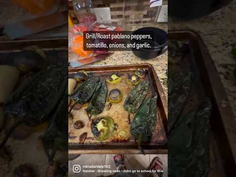 Poblano Sauce (spelled it wrong in the video!🤦🏽♀️) I have put it on numerous items, amazing.