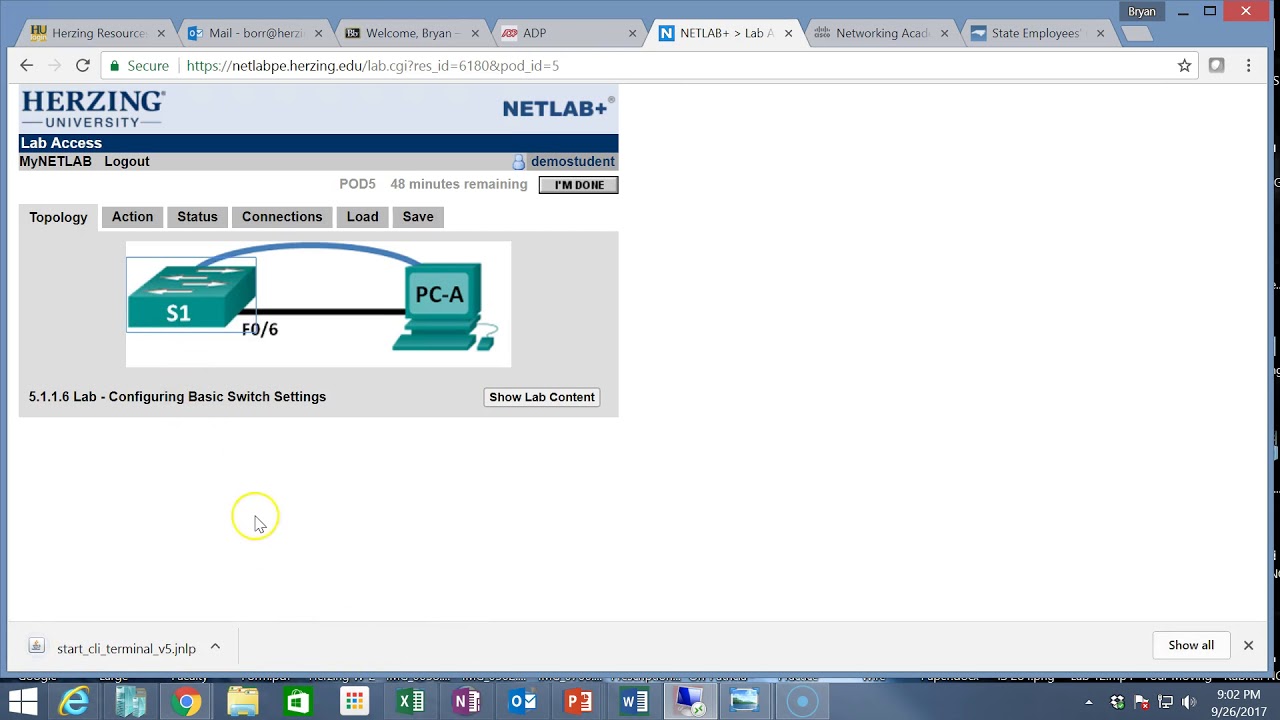 Saving Your Configuration in NETLAB