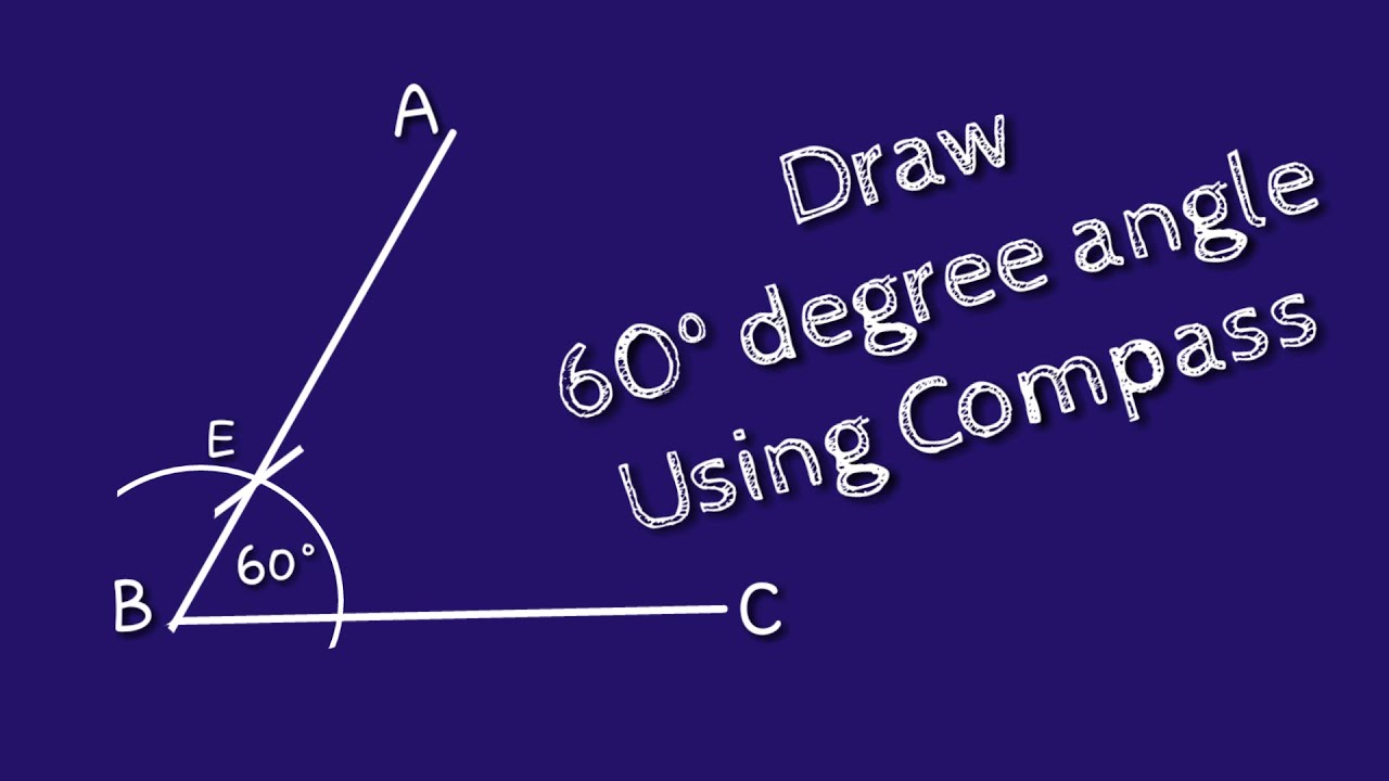 How to draw 60 degree angle using compass.shsirclasses.