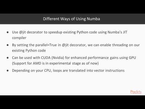 Learn High Performance Computing with Python 3 x Introduction to Numba|packtpub com - Mind Luster