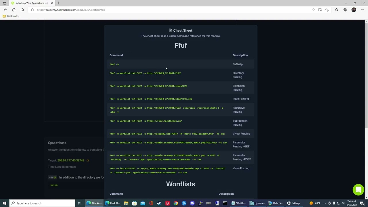 HTB Academy: FFUF - Directory Fuzzing Walkthrough