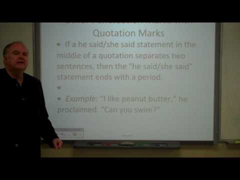 Punctuation - Quotation Marks in Quotations